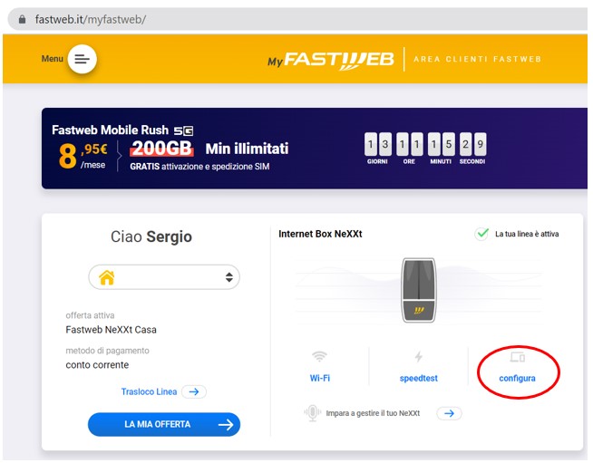 MyFastweb - Installazione NeXXt